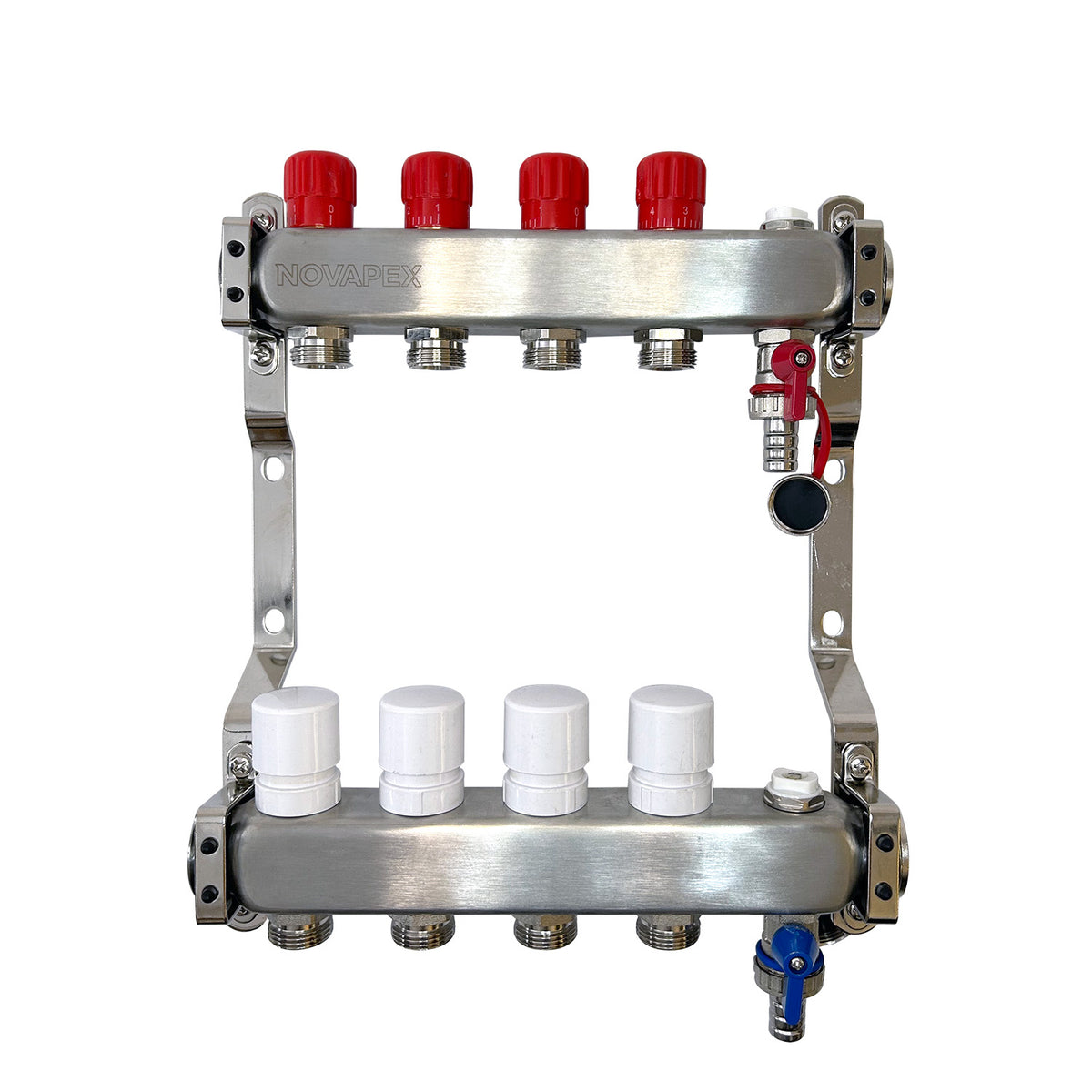 Set de distribuitor – colector din inox pentru radiatoare echipat cu r ...